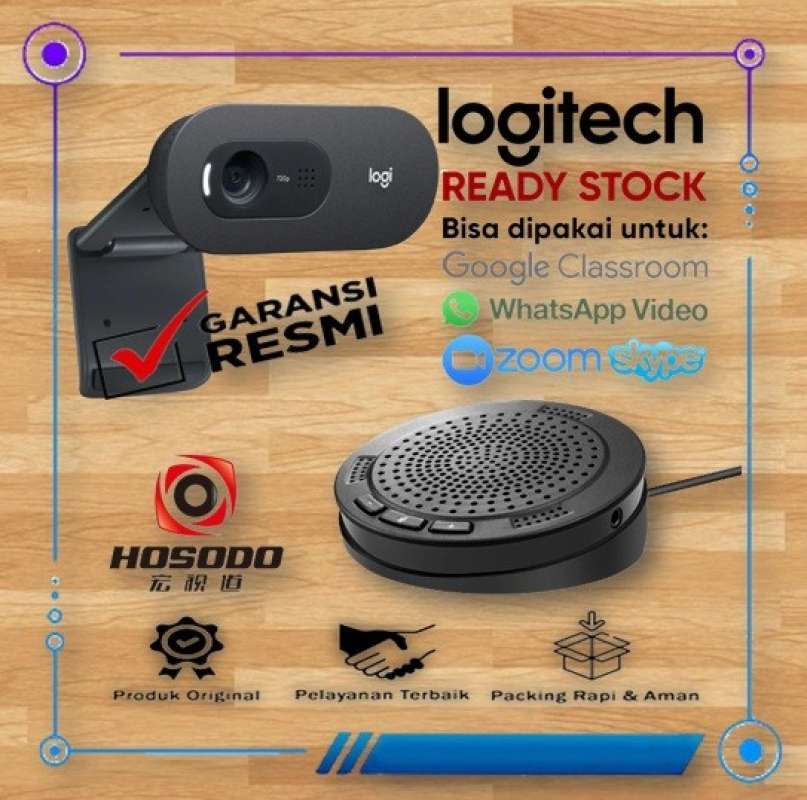 Promo PAKET ONLINE WEBCAM LOGITECH C505E WITH HOSODO M10 SPEAKERPHONE ...
