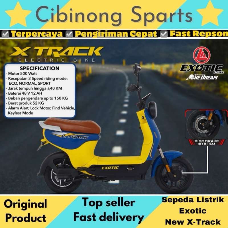 Jual Sepeda Listrik Motor Listrik Exotic X-track 500watt New Model ...