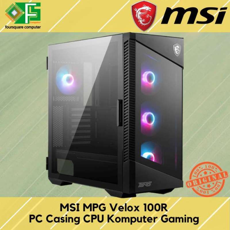 Promo MSI MPG Velox 100R PC Casing CPU Komputer Gaming Diskon 1% di ...