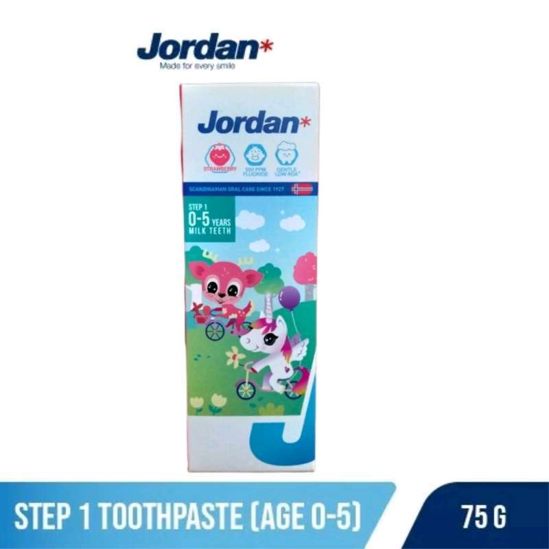 Jual Jordan - Oral Care Kids Toothpaste Step 1 (strawberry) - Pasta ...