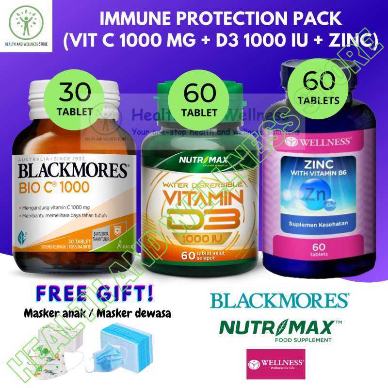 Jual Paket Blackmores Nutrimax Wellness Imun Bio C 1000 Mg 30 Tablet ...