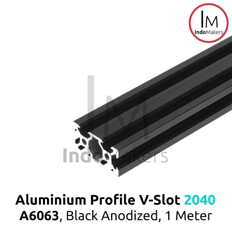 Jual Aluminium Profile / Extrusion A6063 V Slot 2040 Linear Rail Black ...