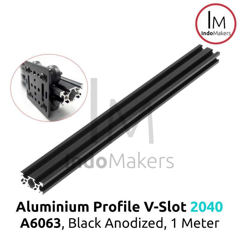 Jual Aluminium Profile / Extrusion A6063 V Slot 2040 Linear Rail Black ...