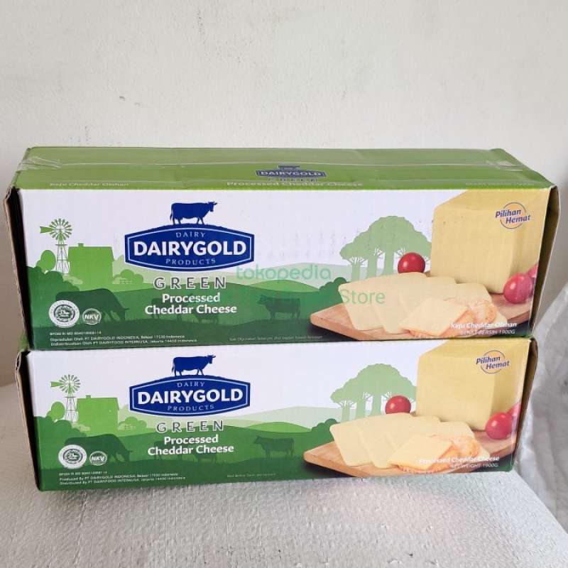 Promo Dairygold Green Cheddar Cheese Keju Balok 2kg Murmer Diskon 33% ...