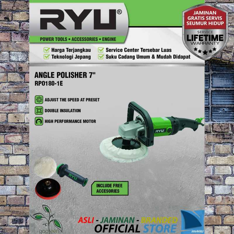Jual Mesin Poles Body Motor & Mobil 7 Inch (18 Cm) - Angle Polisher Ryu ...