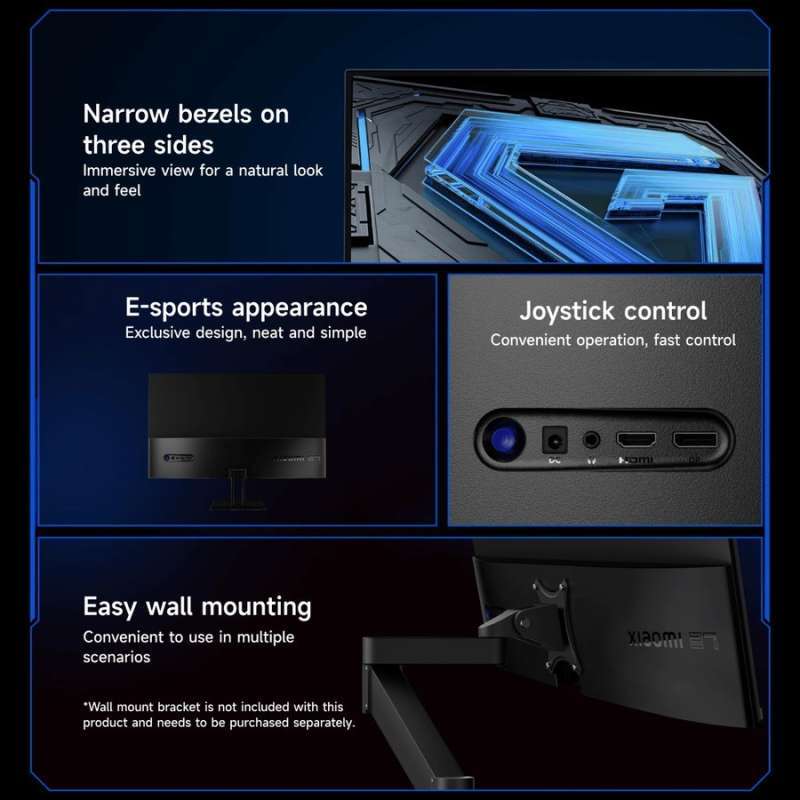 Jual Monitor Led Xiaomi G27i 27 Ips 1080p Fhd 165hz 1ms Hdmi Dp Vesa Di ...