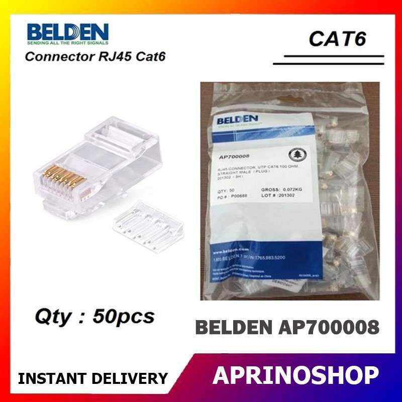 Daftar Harga Connector Rj45 Belden Isi 100 Pcs 🔥 Original & Spesifikasi ...