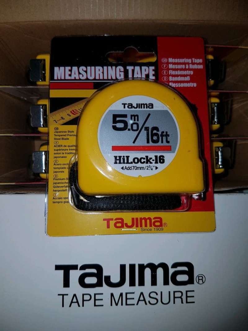 Promo ( DLA) Meteran Roll Measuring Tape Panjang 5 Meter TAJIMA Diskon ...