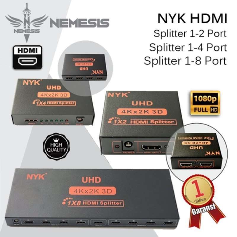 Promo NYK HDMI Splitter 2 Port - 4 Port - 8 Port ORIGINAL Diskon 23% di ...