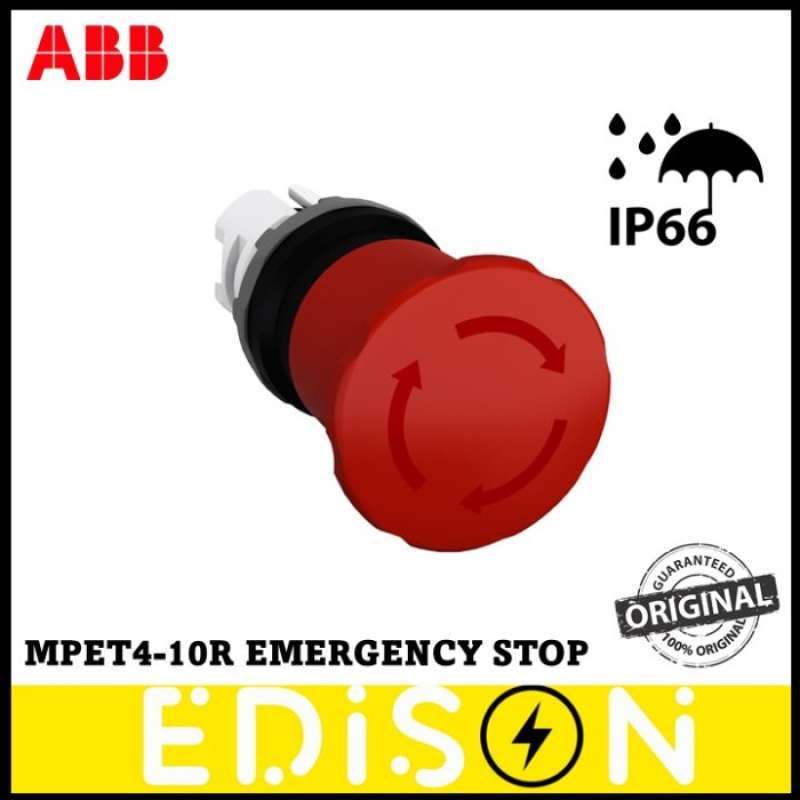Promo ABB 40mm Emergency Stop Button Red Merah MPET4-10R 1SFA611523R1001 Diskon 23% di Seller ...