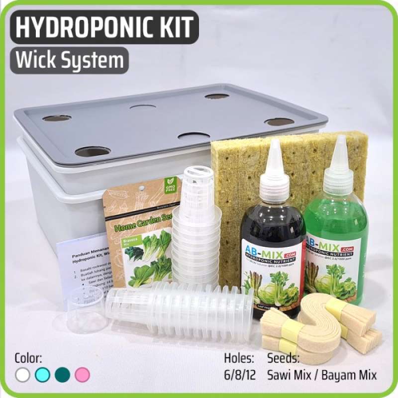 Promo Paket Pemula Hidroponik Lengkap - Hydroponic Kit Wick System - 2 Baki Diskon 33% di Seller ...