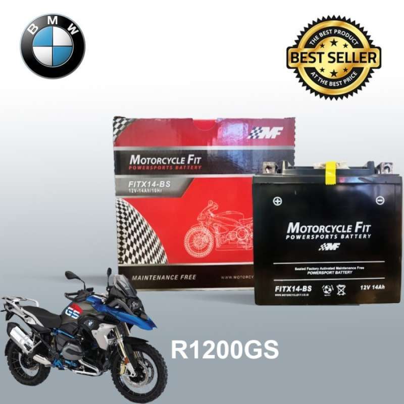 Jual Aki Motor BMW R1200GS Accu MF YTX14-BS Aki BMW R 1200 GS MF FITX14 ...