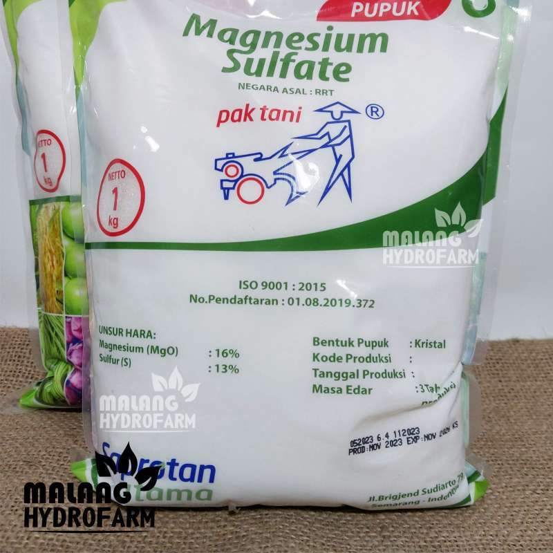 Jual Pupuk Magnesium Sulfate Pak Tani 1 kg sulfur sulfat pertumbuhan ...