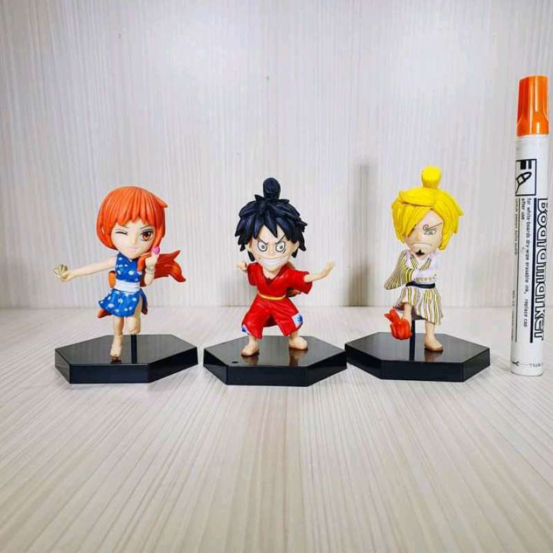 Jual mainan static figure one piece luffy usopp sanji robin nami zoro ...