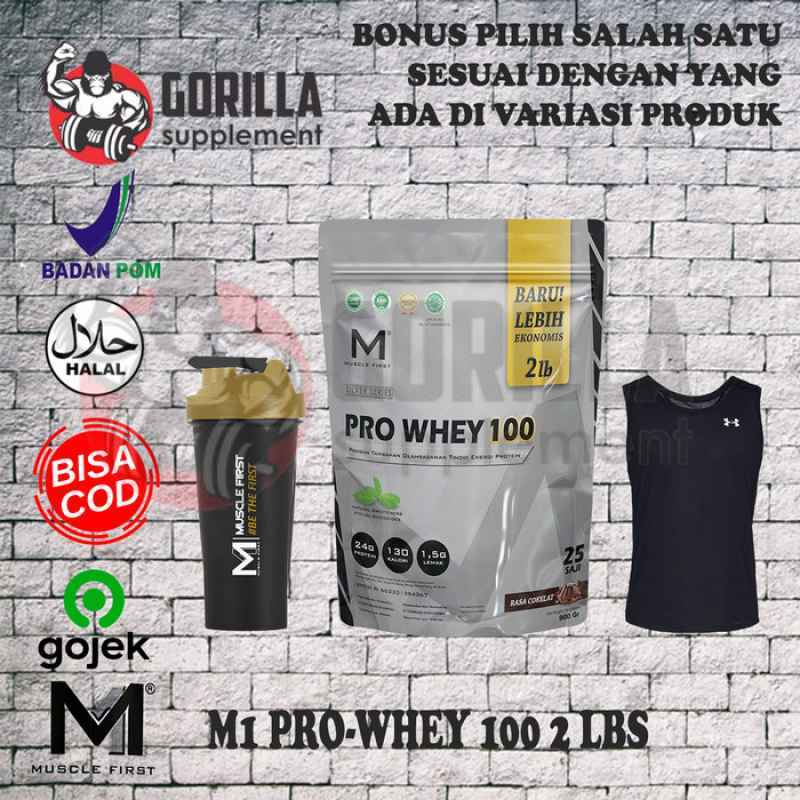 Jual M1 Pro Whey 100 2lbs 2lb 900 Gram Muscle First Musclefirst Whey ...