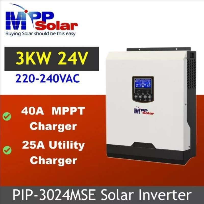 Promo Hybrid Offgrid Inverter 3Kva 3Kw MPPT 40A merk MPP Solar Diskon ...