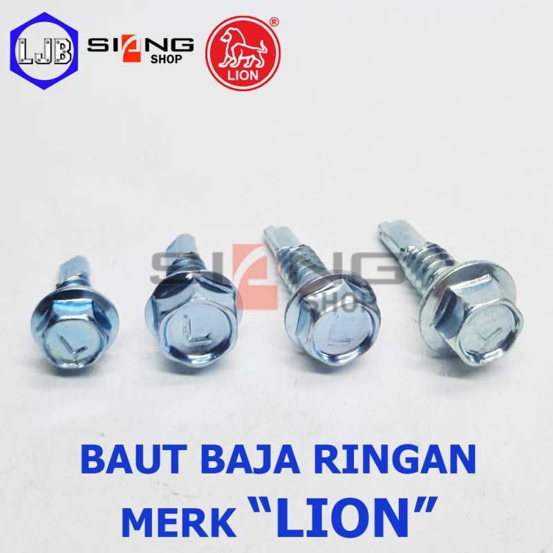 Jual Per box Baut Baja Ringan LION - #8x13 di Seller siang shop ...
