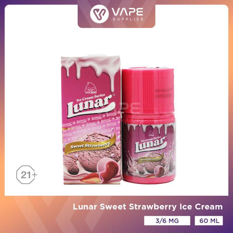Jual Liquid Lunar Sweet Strawberry Ice Cream 60ML - Lunar Strawberry ...