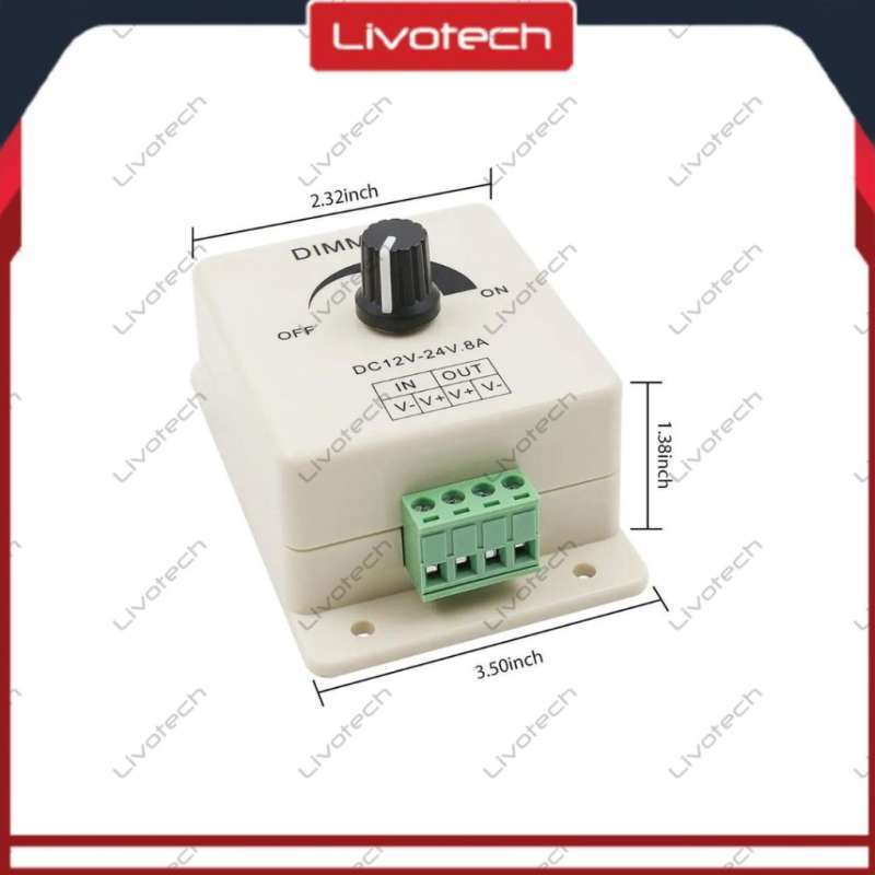 Jual Dimmer DC 12-24V 8A Peredup Lampu Led Kecepatan Motor Speed Kipas ...