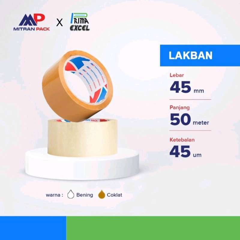 Promo Lakban Bening 50 meter x 45 mm ekonomis 1 karton Diskon 10% di ...