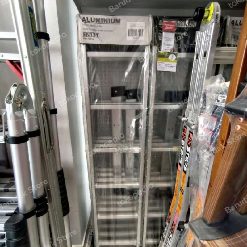 Promo Krisbow Fixstep Tangga Lipat Aluminium 4X6 6,5 Meter Diskon 23% ...