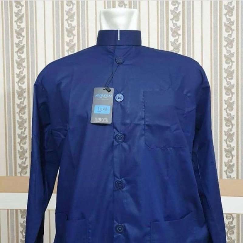 Promo Baju Koko Ammu Collection Original - warna Biru - Biru dongker, M ...
