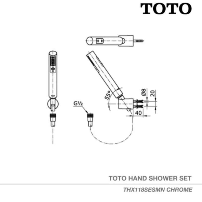 Jual Hand Shower Toto Thx 118 Sesmn/shower Tangan Panas Dingin Toto ...