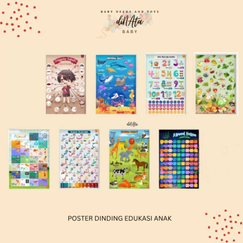 Jual [ DINATA Baby ] POSTER ANAK BESAR & TEBAL | POSTER DINDING GAMBAR ...