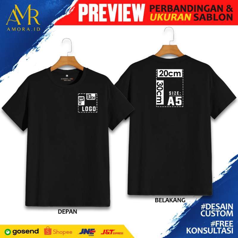Jual Kaos Custom Sablon Dtf Satuan Gambar Bebas Design Bebas | Bahan Cotton Combed Premium 24s ...