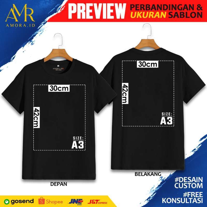 Jual Kaos Custom Sablon Dtf Satuan Gambar Bebas Design Bebas | Bahan Cotton Combed Premium 24s ...
