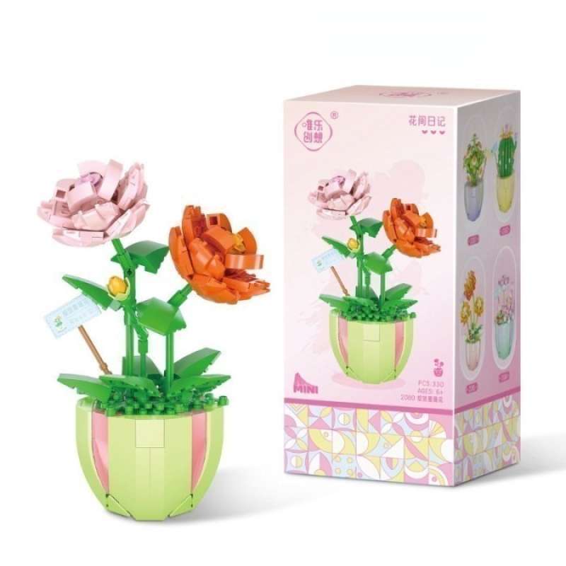 Promo Nano Block Indah Flowers Bunga Mainan Balok Brick Blok Banan ...