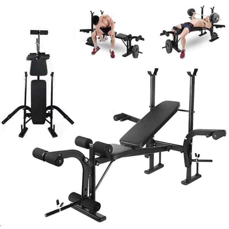 Jual Zerone Fitness Station Weight Bench Press Body Building Rig Home ...