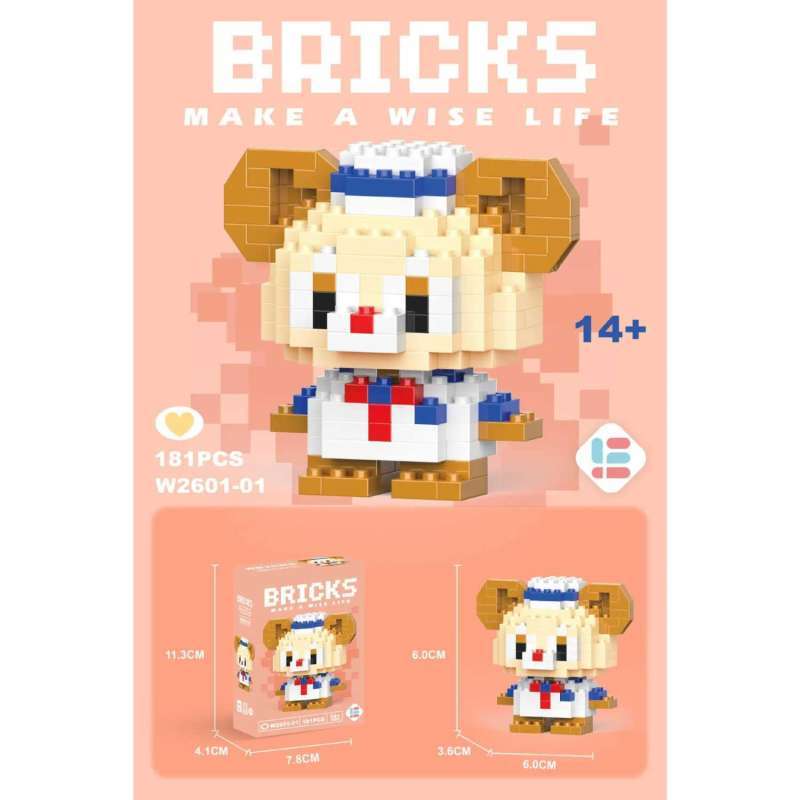 Jual Bricks Mainan Balok Susun Karakter Duffy Bear Lego Figure 181pcs ...