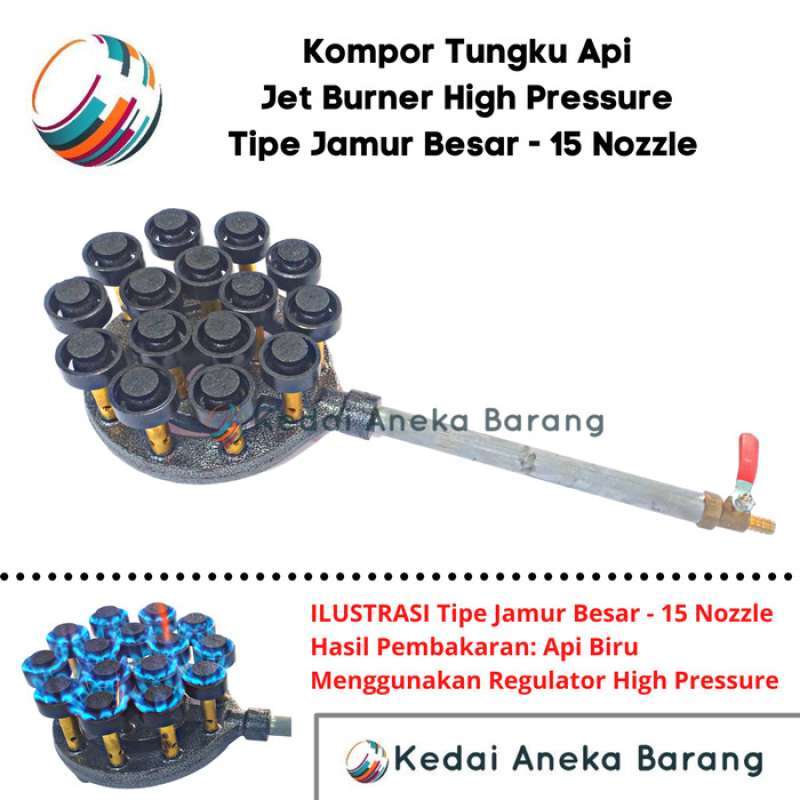 Promo Kompor Jamur Besar 15 Burner Api High Pressure Nan Tinggi Gas Lpg ...
