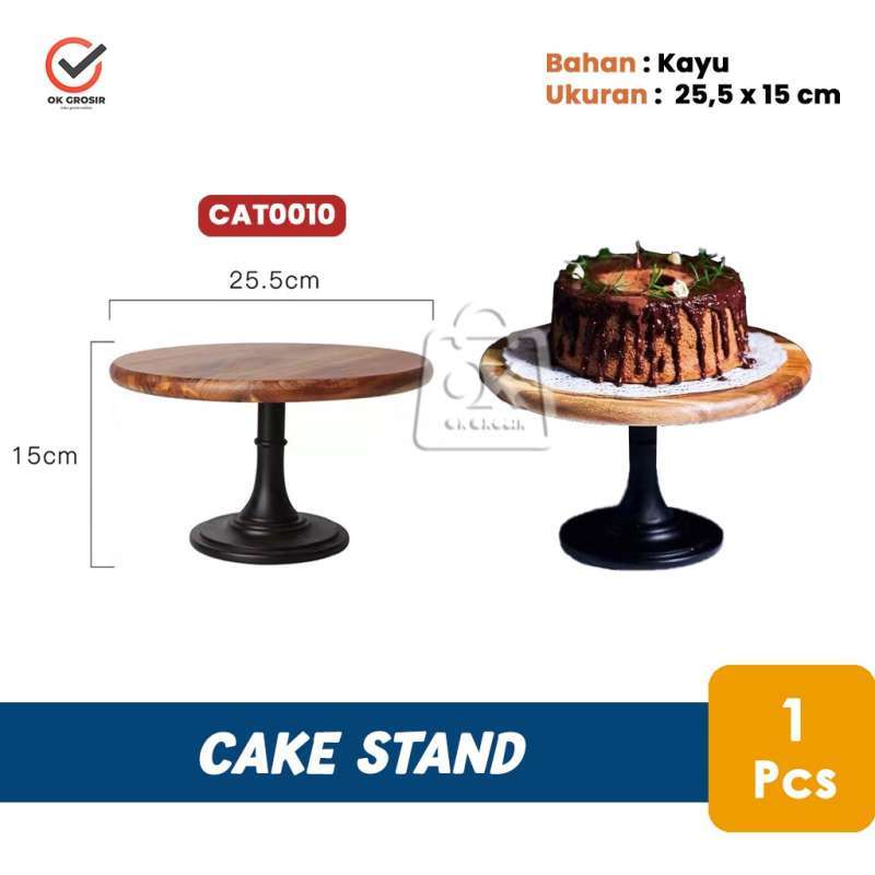 Promo Cake Stand Kayu / Tatakan Display Kue / Tempat Kue (1 Pcs) Diskon ...