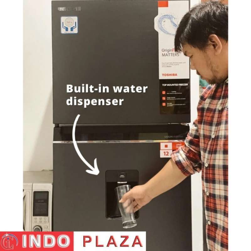 Jual Kulkas Toshiba 2 Pintu Inverter + Water Dispenser / Bottom Freezer ...