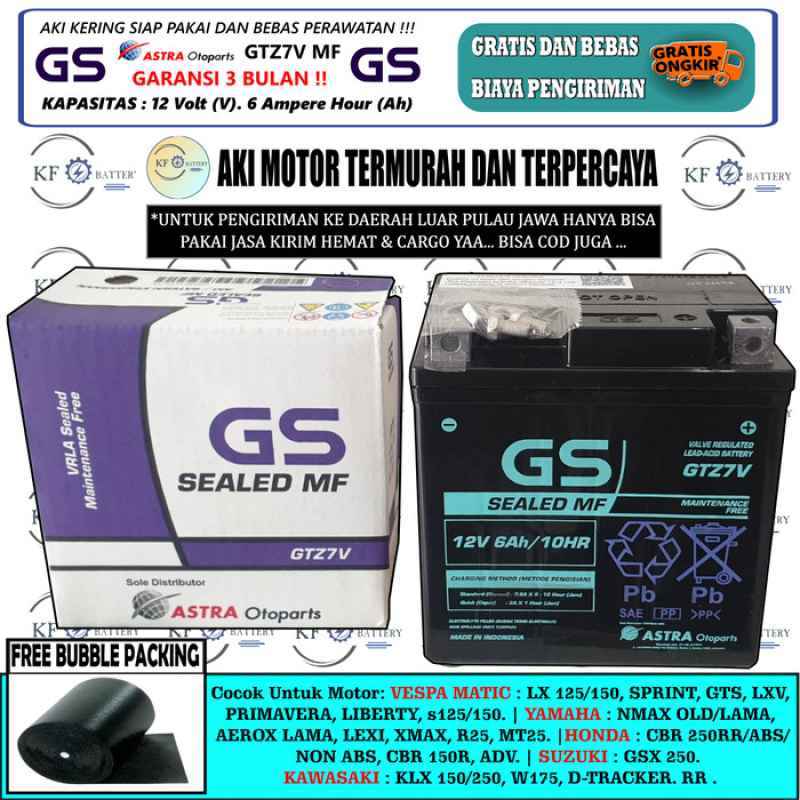 Promo Aki Motor Vespa Matic Lx 150, Lxv 150, Sprint 150 Gtz7v Gs Astra Ori Diskon 33% Di Seller ...