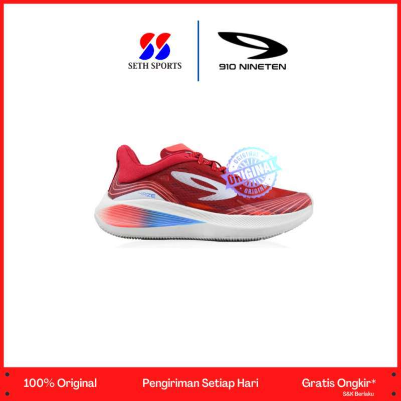 Jual Sepatu Running 910 Nineten Haze Vision 1.0 Original-merah/abu ...