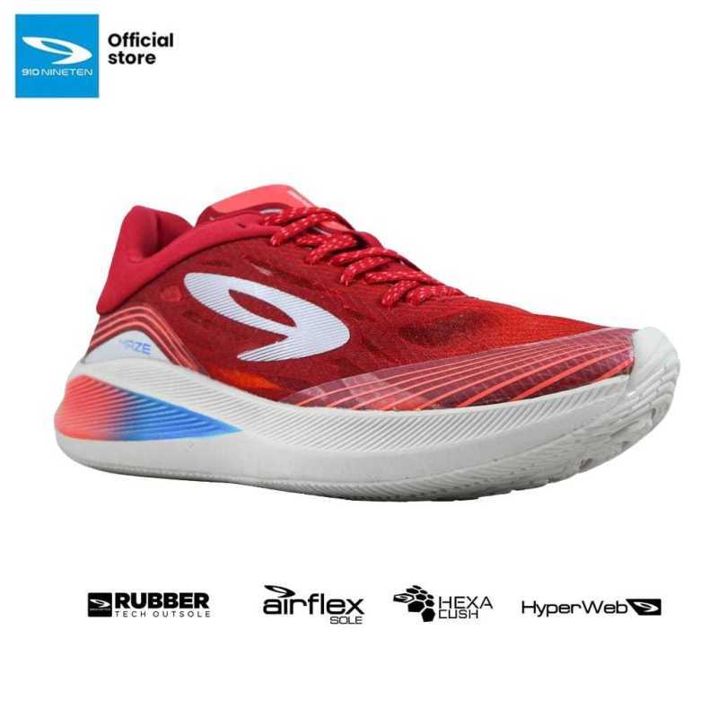 Jual Sepatu Running 910 Nineten Haze Vision 1.0 Original-merah/abu ...