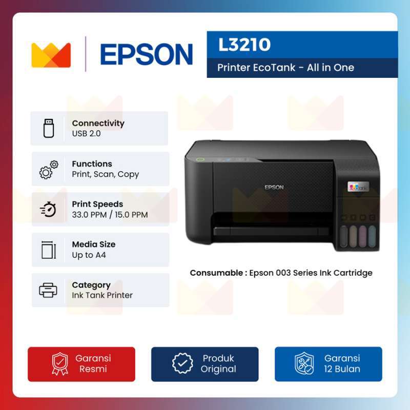 Jual Epson Printer Ecotank L3210 All-in-one Ink Tank Printer Di Seller Raja It Surabaya ...
