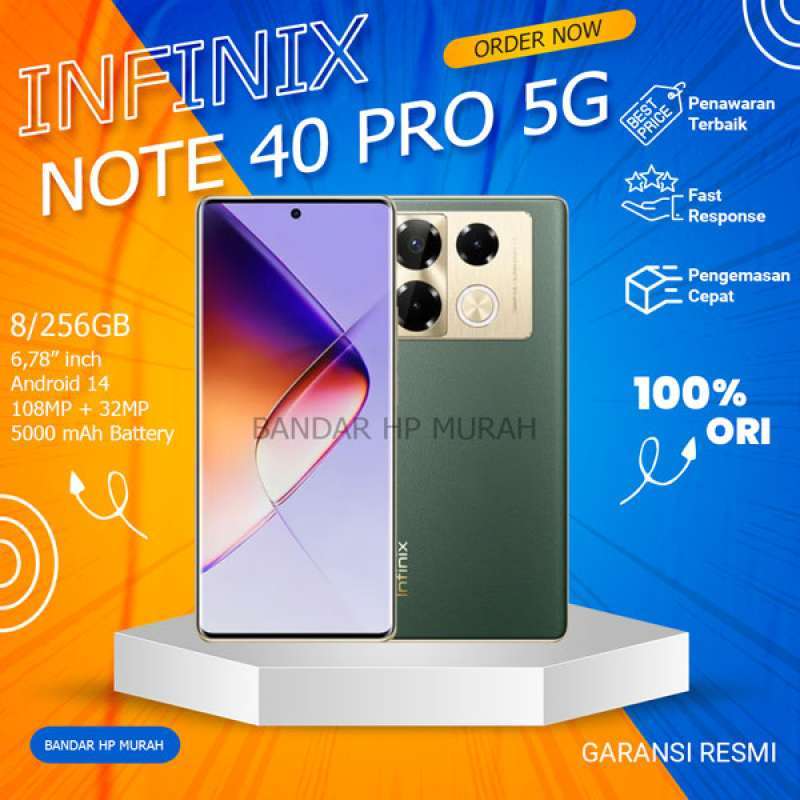 Jual Note 40 Pro 5g 8/256gb Fastcharge2.0 + 20w 3d-curved 120hz Amoled Display | Corning Gorilla ...