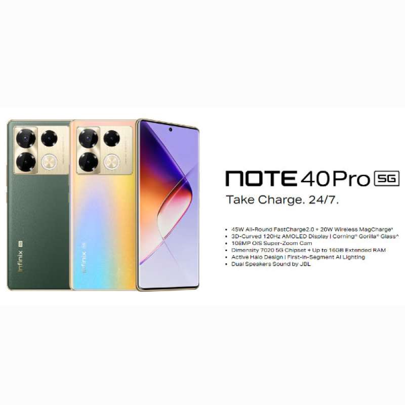 Promo Infinix Note 40 Pro 5g 8/256gb Fastcharge2.0 + 20w 3d-curved ...