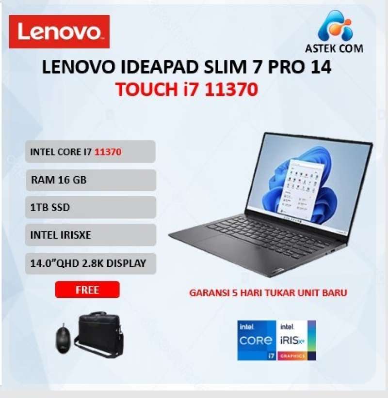 Promo Lenovo Ideapad Slim 7 Pro 14 Touch I7 1260p 16gb 1tbssd W11 14.0qhd Diskon 33% Di Seller ...