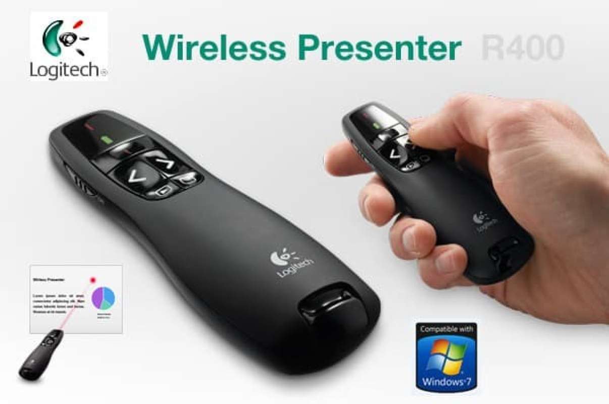 Promo Logitech R400 Wireless Presenter Laser Pointer - Original Diskon ...