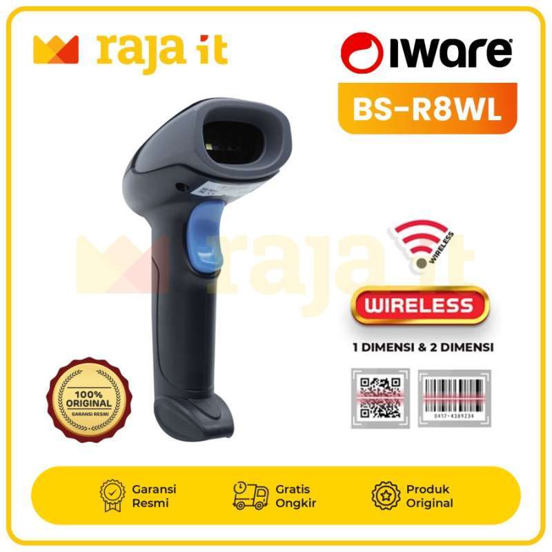 Jual Iware Barcode Scanner R8wl + Stand Qr Code R-8wl 1d 2d Wireless Di Seller Raja It Surabaya ...