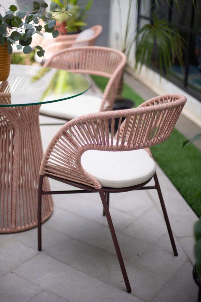 Promo Vivere Corda Dining Terracream Package - Set Meja & Kursi Makan ...