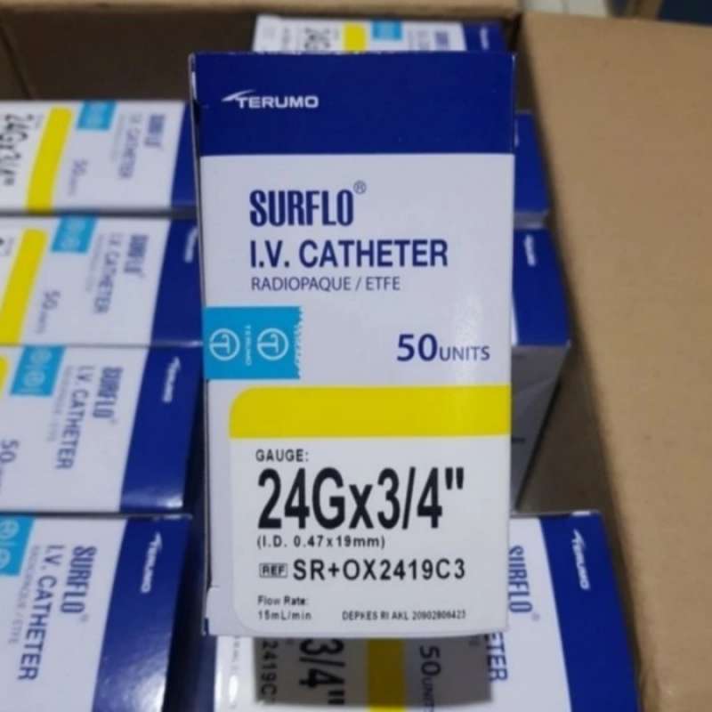 Promo Surflo Terumo 24/iv Catheter 24 Terumo Box 50 Pcs Diskon 23% Di ...