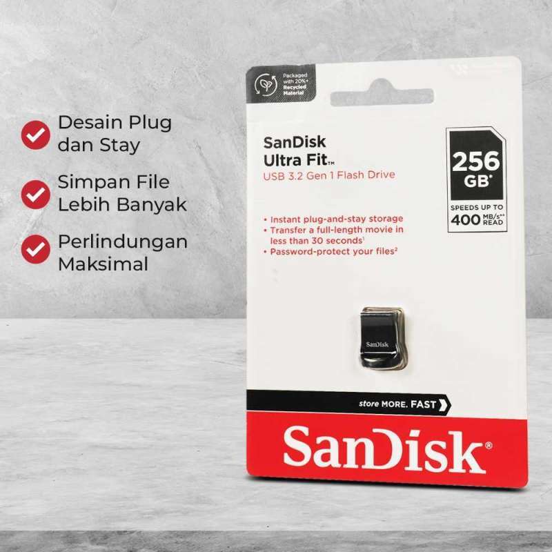 Promo Ultra Fit Flashdisk Usb 3.1 / 3.2 Gen 1 Sdcz430 Disc Dan Laptop ...
