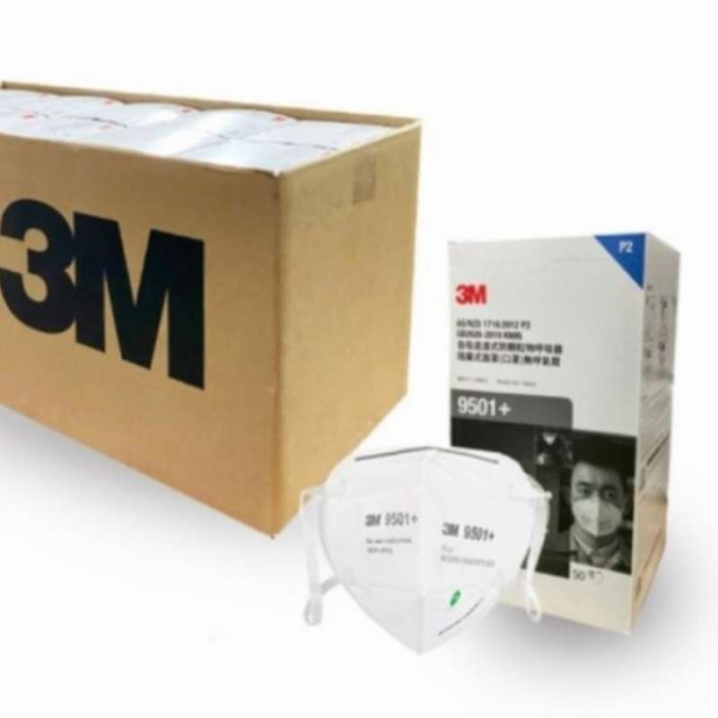 Promo Masker 3m Earloop 9501+ / 9501 Particulate Respirator 1 Box (50 ...