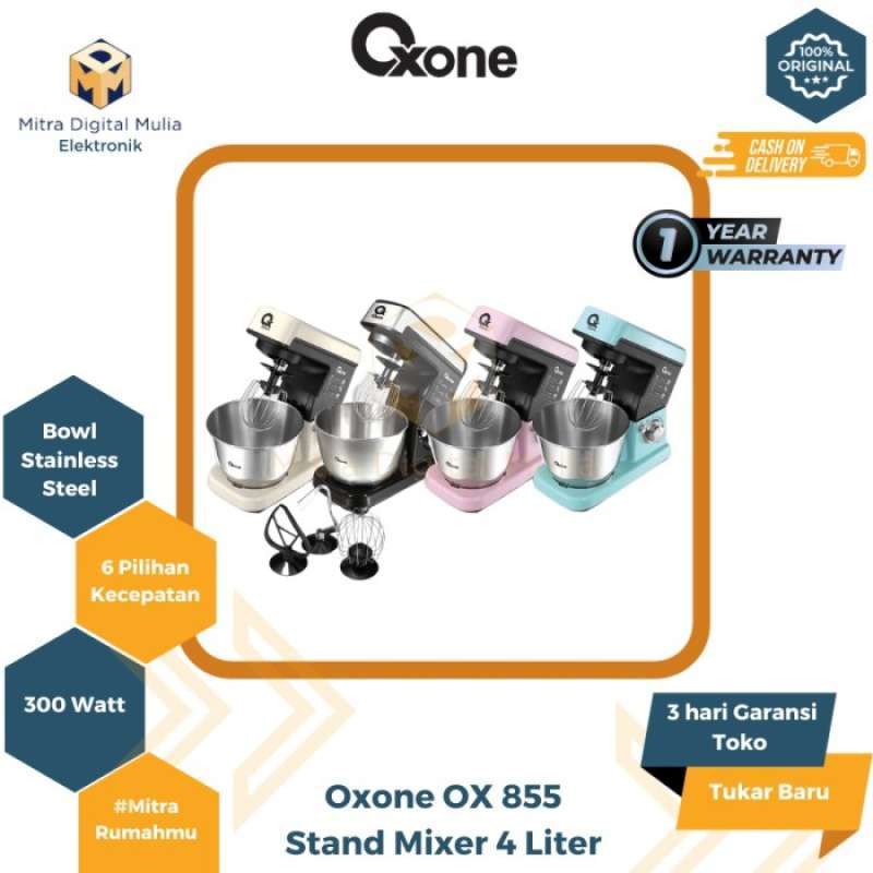 Promo [cod] Oxone Ox 855 Master Stand Mixer 4 Speed Ox855 Mixer Diskon ...